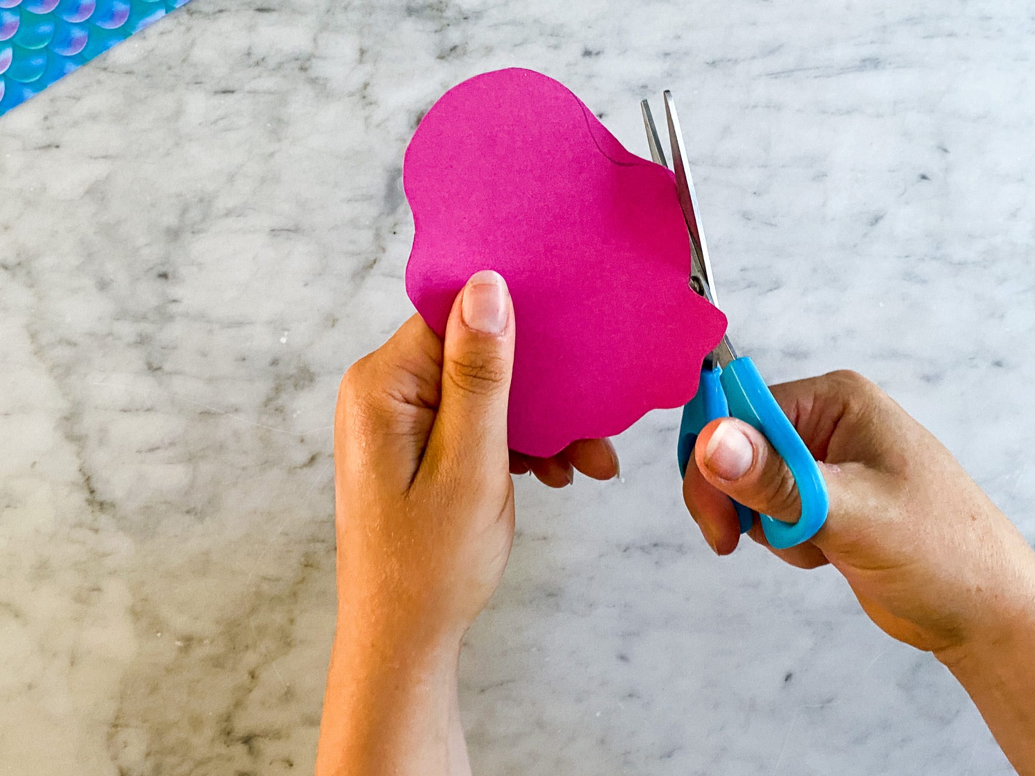 Sjöjungfru Papperspyssel för Barn [Gratis Mall] - Pyssla med Viktoria