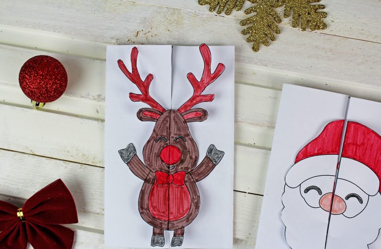 Vikbara julkort för barn - Pyssla med Viktoria