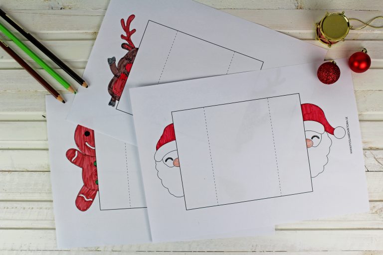 Vikbara julkort för barn - Pyssla med Viktoria