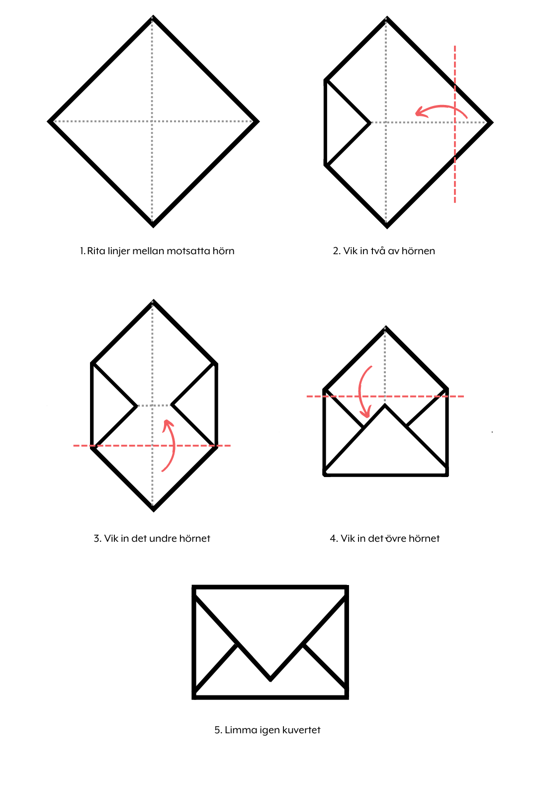 Läskigt Halloween kuvert av papper - Pyssla med Viktoria