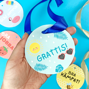 Somriga medaljer till skolavslutningen - Pyssla med Viktoria